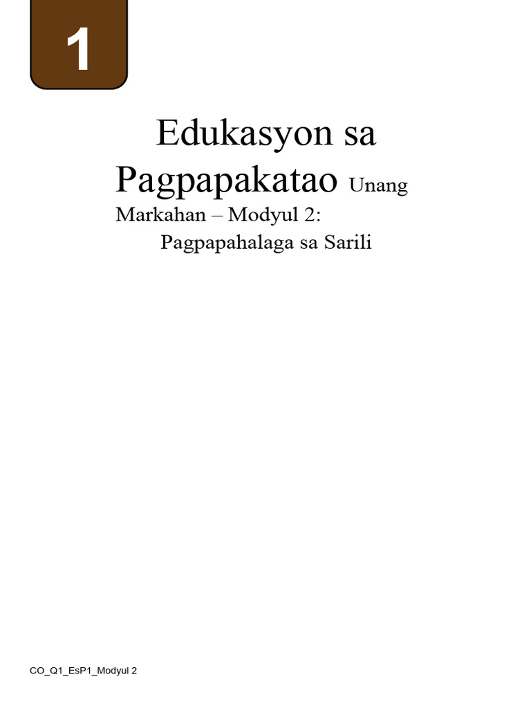 EsP1 Q1 Mod2 Pagsasakilos NG Sariling Kakayahan Sa Ibat Ibang Pamamaraan Version2 | PDF