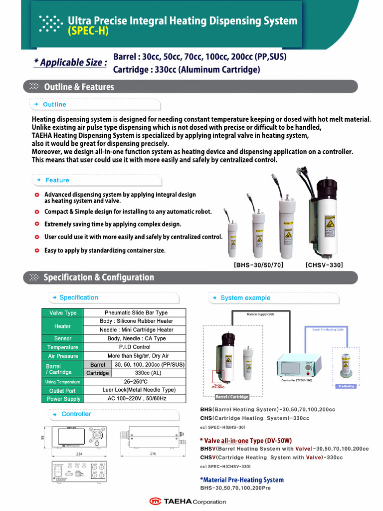 TAEHA - SPEC-H - Barrel Heating System | PDF