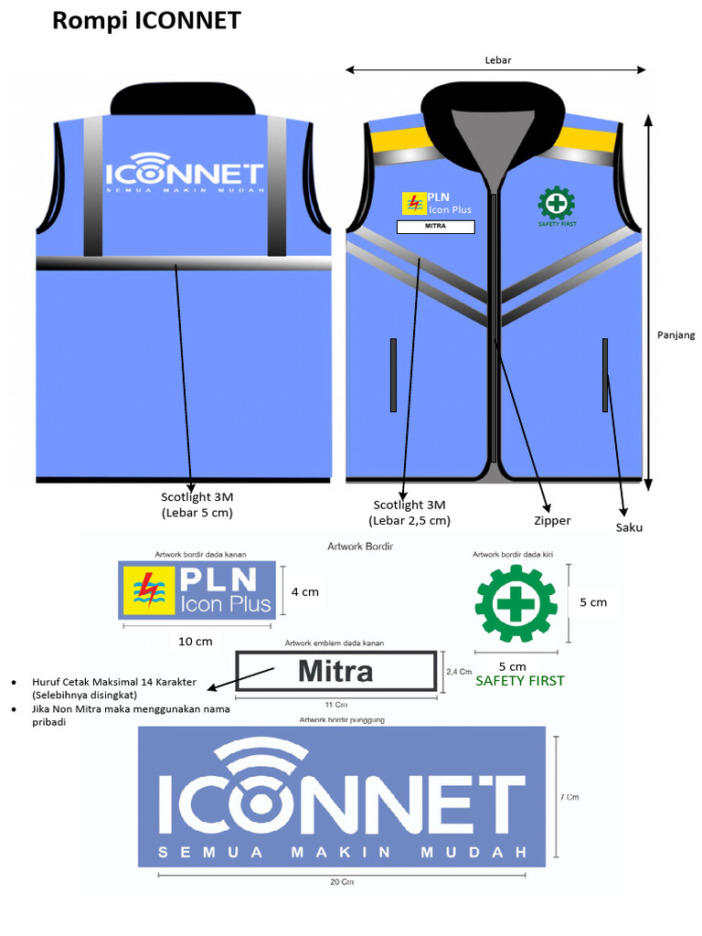 Desain Rompi Safety PLN Terbaru | PDF