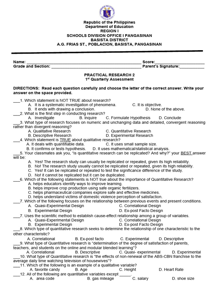 Practical Research 2 | PDF