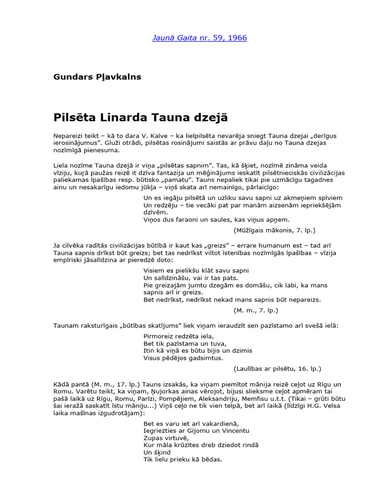Linards Tauns | PDF