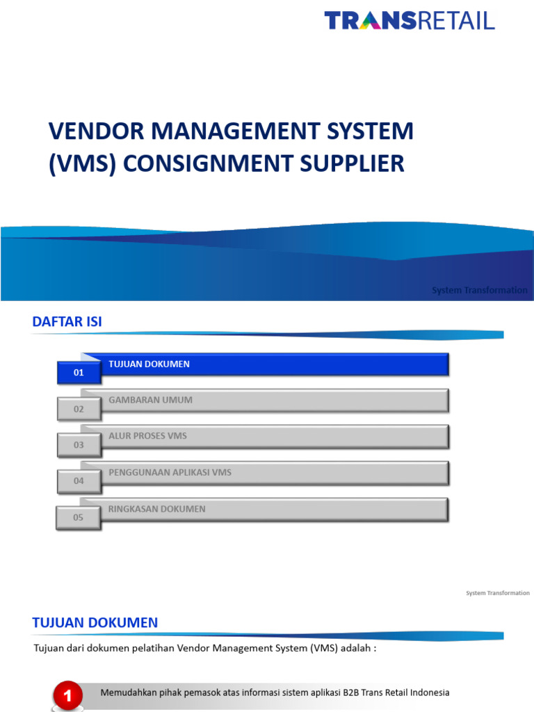 VMS - CONS Transmart | PDF