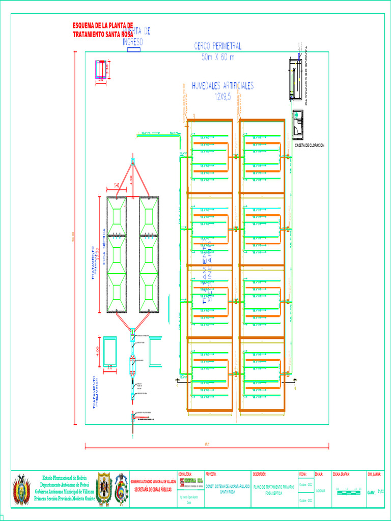 3 Planos Santa Rosa-Esquema Ptar | Descargar gratis PDF | Tecnología Ambiental | Agua