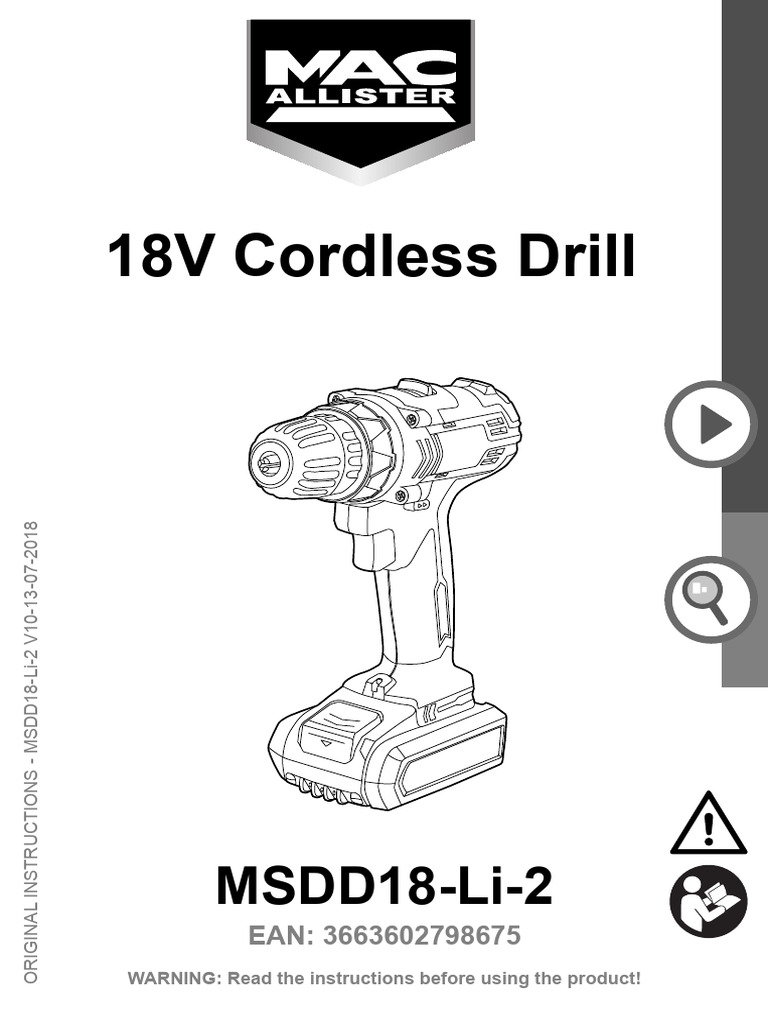 Cordless Powerdrill Manual-compressed | PDF