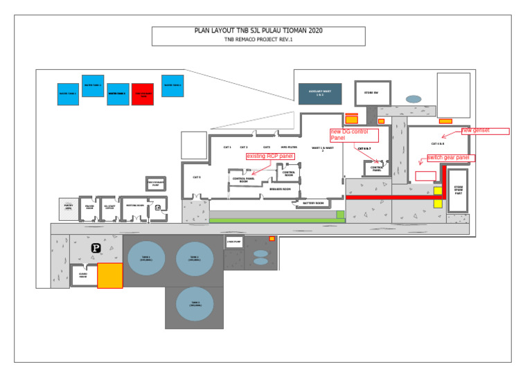Visio-PLAN LAYOUT SJL TIOMAN 2020 Rev.1 Upgrading | PDF