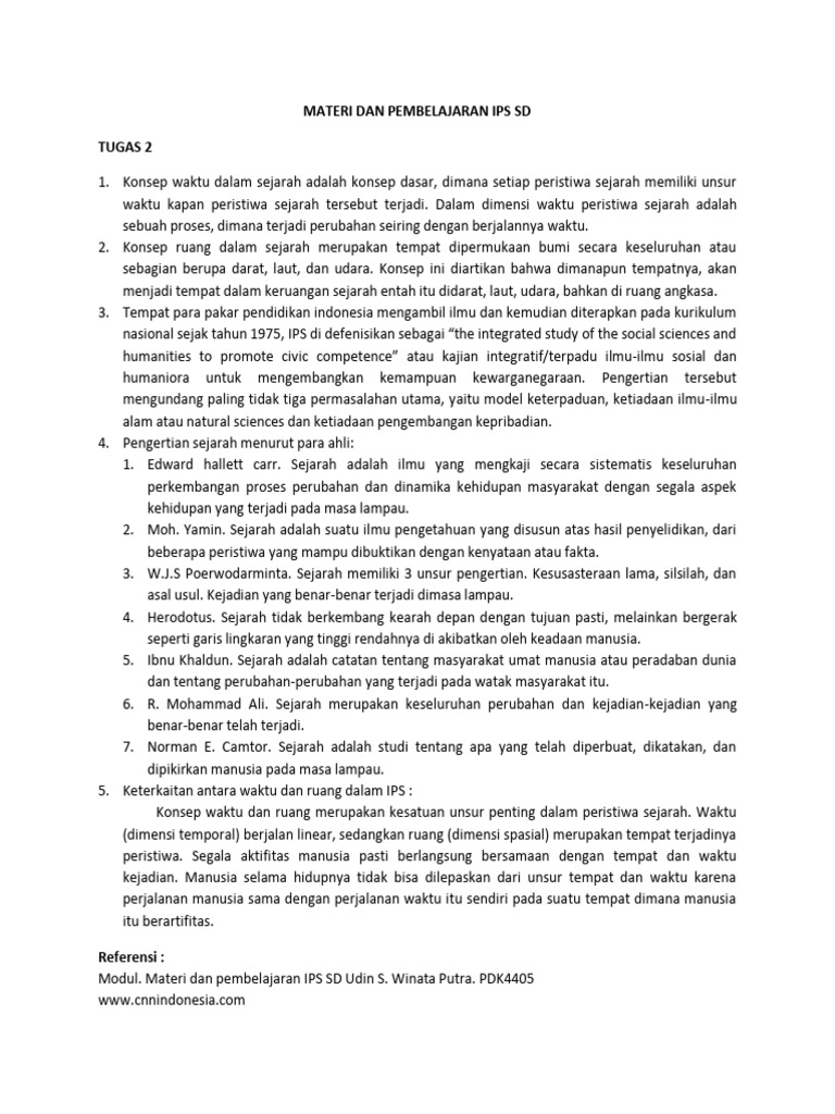 Materi Dan Pembelajaran Ips SD | PDF