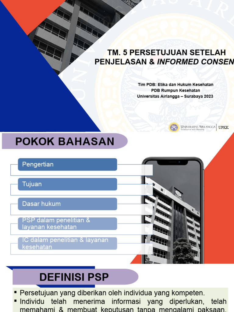TM 5 PSP & Informed Consent Revisi 2023 | PDF