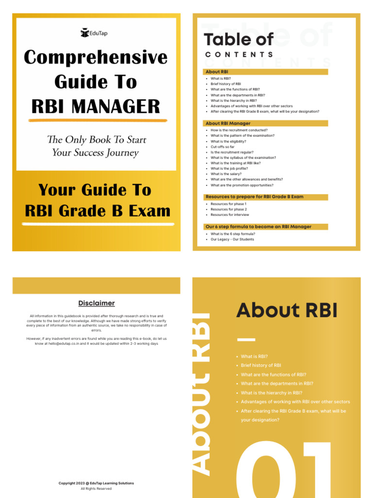 RBI Grade B 2023 Guide Book Updated Syllabus | PDF | Reserve Bank Of India | Banks