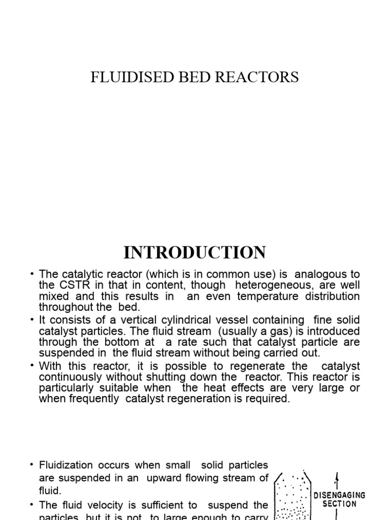 Fluidized Bed Reactors Overview | PDF | Technology & Engineering