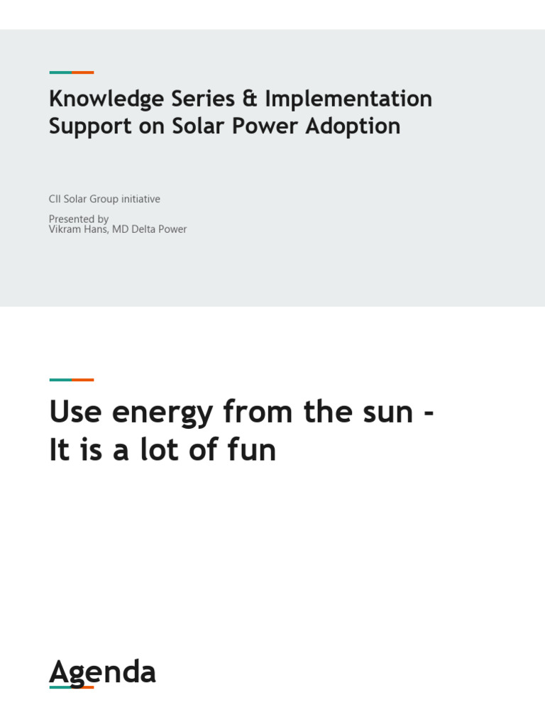 CII Solar Webinar | PDF | Solar Power | Photovoltaics