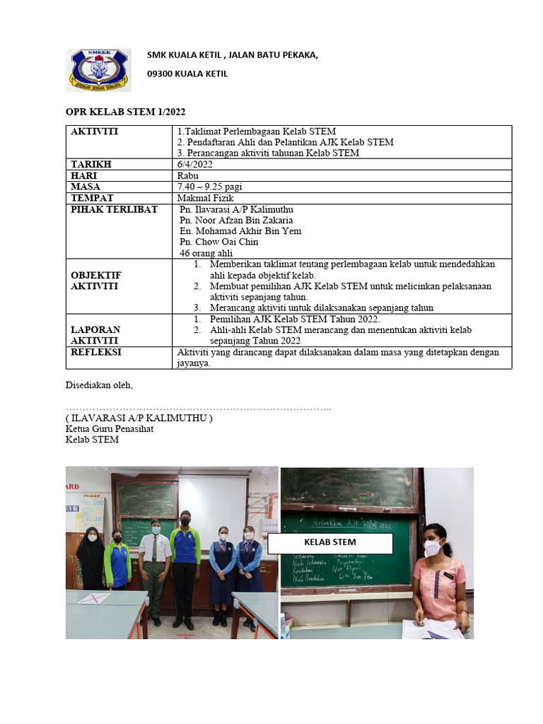Opr Kelab Stem | PDF