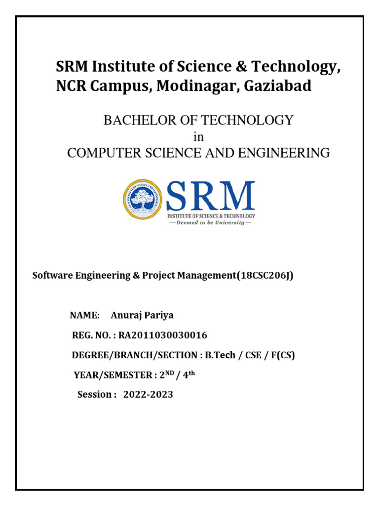 Sepm Project | PDF | Software Development Process | Agile Software Development
