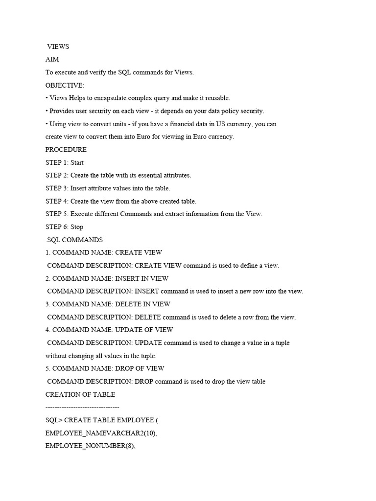 Rdbms Lab Pdf Relational Database Table Database