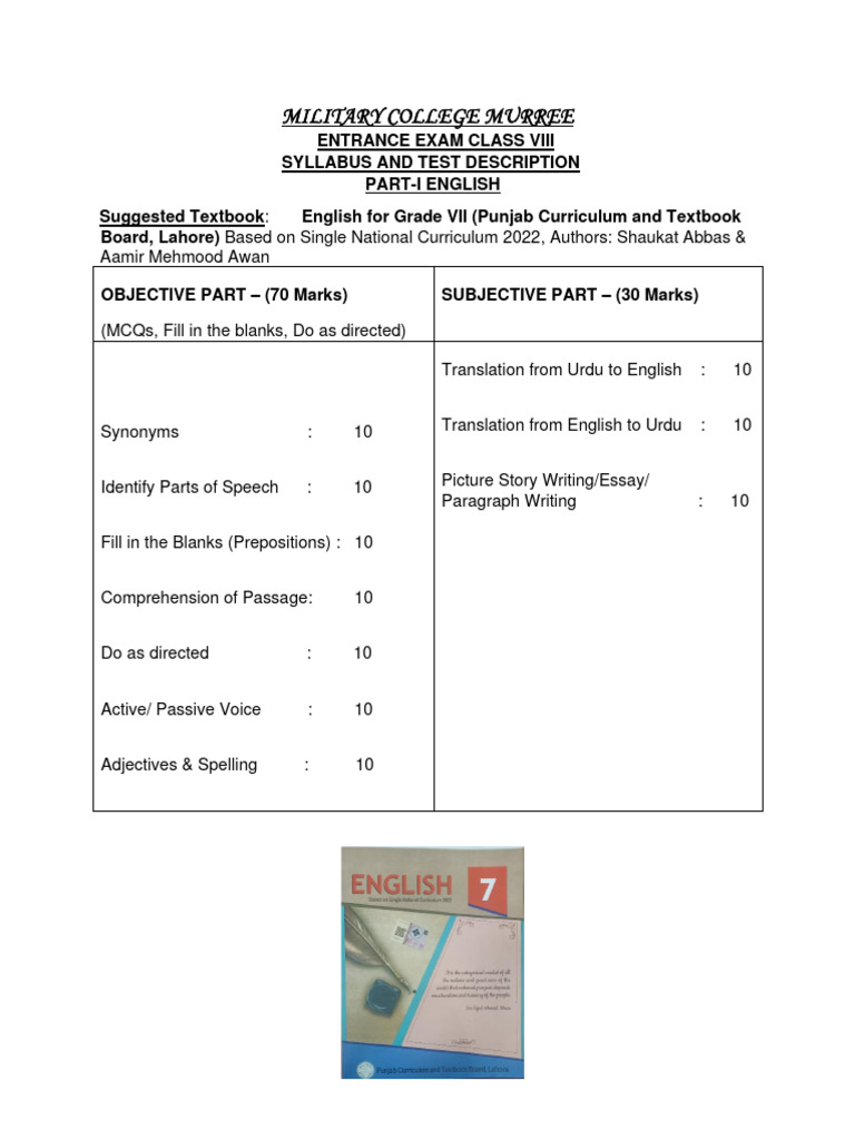 MCM Sylabus | PDF | Mathematics | Chemistry