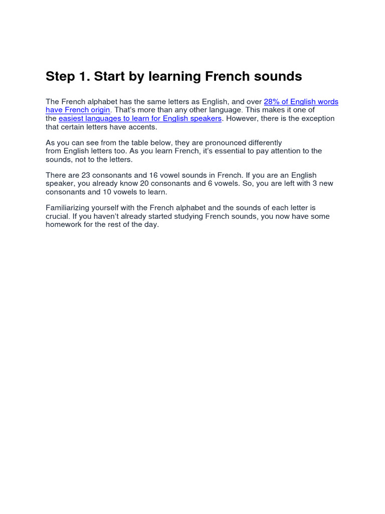 How To Learn French 1 | PDF | French Language | English Language
