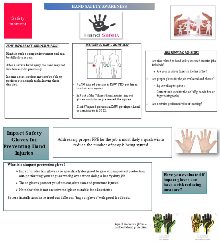 Hand Safety - Safety Moment | PDF