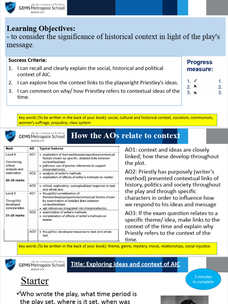 Yr 11 - AIC Revision - Lesson 5 - Context | PDF | Communism | Socialism