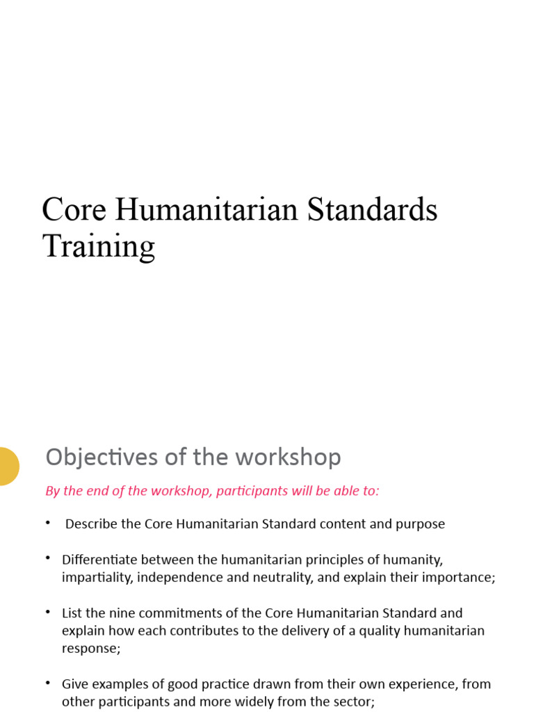 CHS Detailed | PDF | Humanitarian Aid