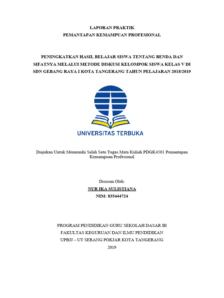 Contoh Cover PKP Ut | PDF