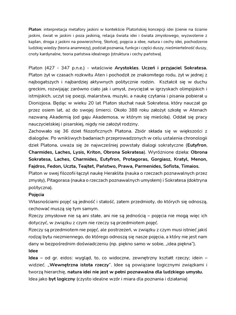 Notatki Z Semestru Zajęć Z Filozofii Pdf