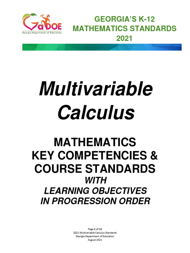 Multi-Variable Calculus | PDF | Integral | Derivative Multi-Variable Calculus | PDF | Integral | Derivative
