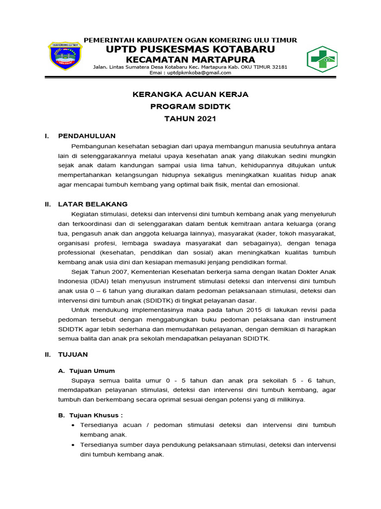 Ka Program Sdidtk 2022 | PDF