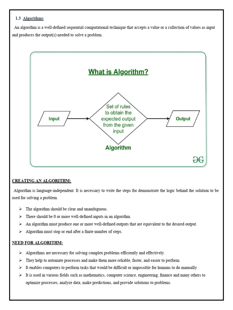 1.3 Algorithms | PDF | Algorithms | Dynamic Programming