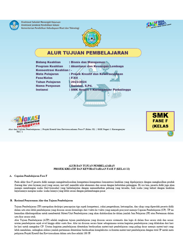Atp PKK Akuntansi Fase F Fix | PDF