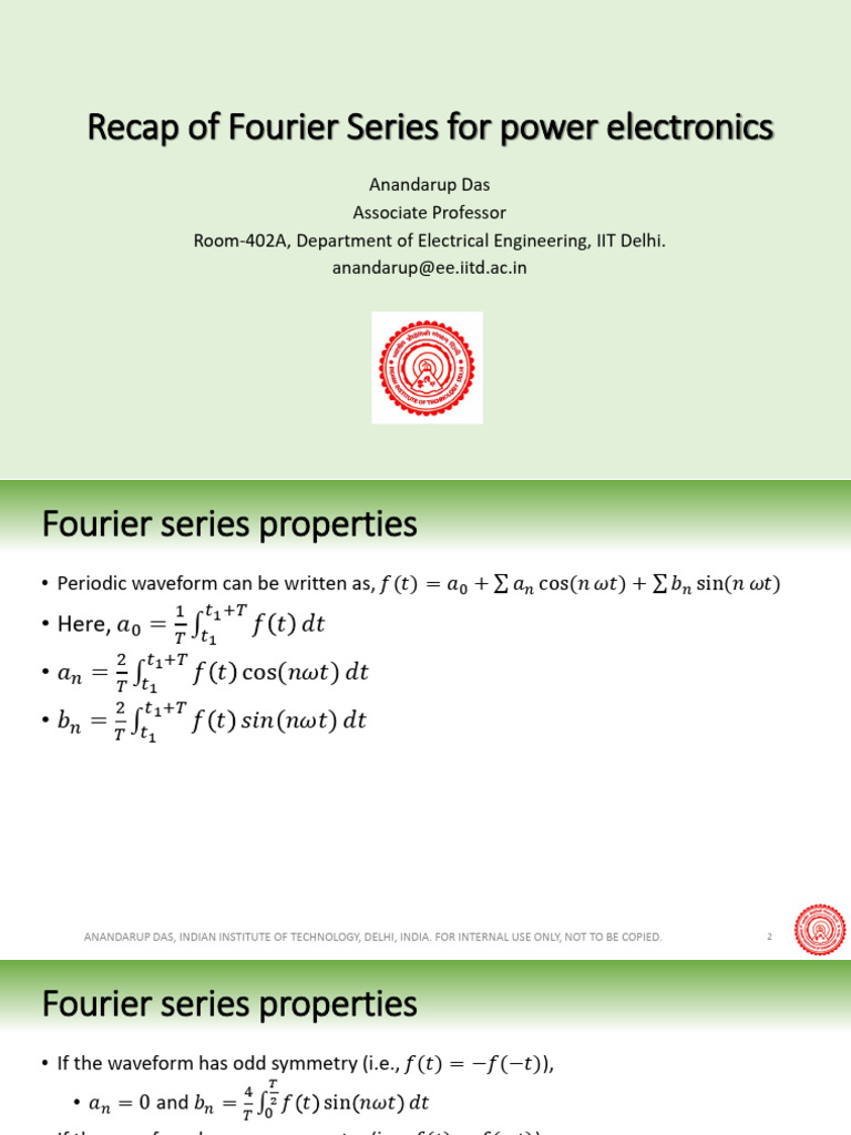 Fourier Series Pdf Root Mean Square Electronics