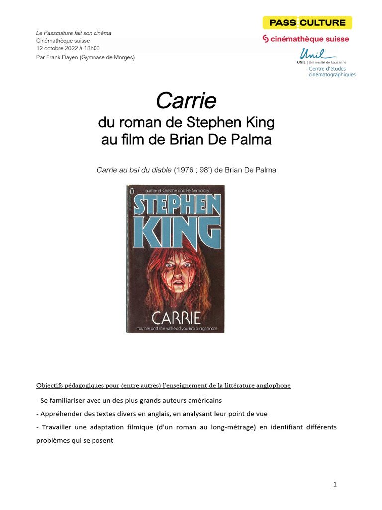 Carrie Anglais | PDF