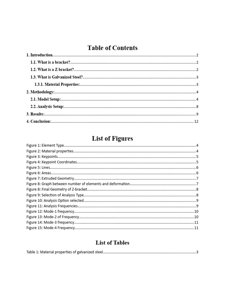 Z Bracket Modal Fea Analysis | PDF | Screw | Strength Of Materials