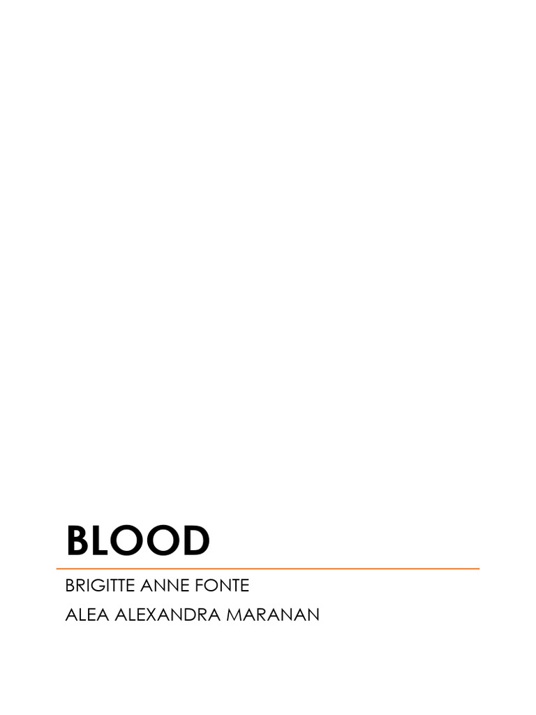 (Oct 1) BLOOD | PDF