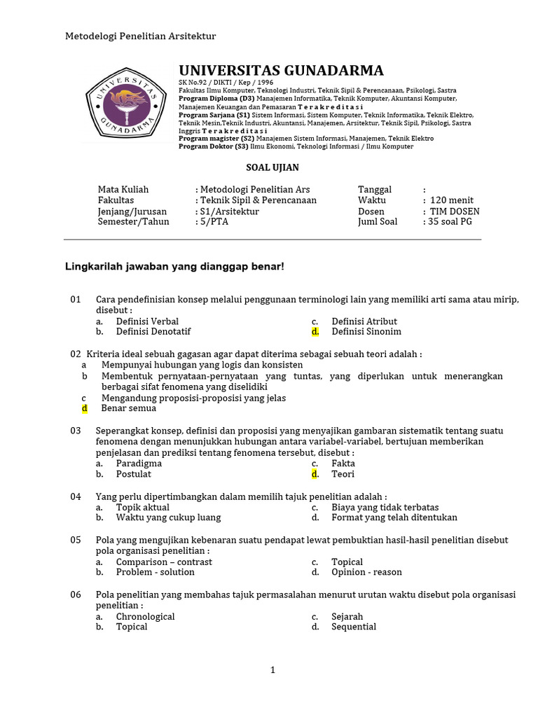 Soal Metopen Gdrive | PDF