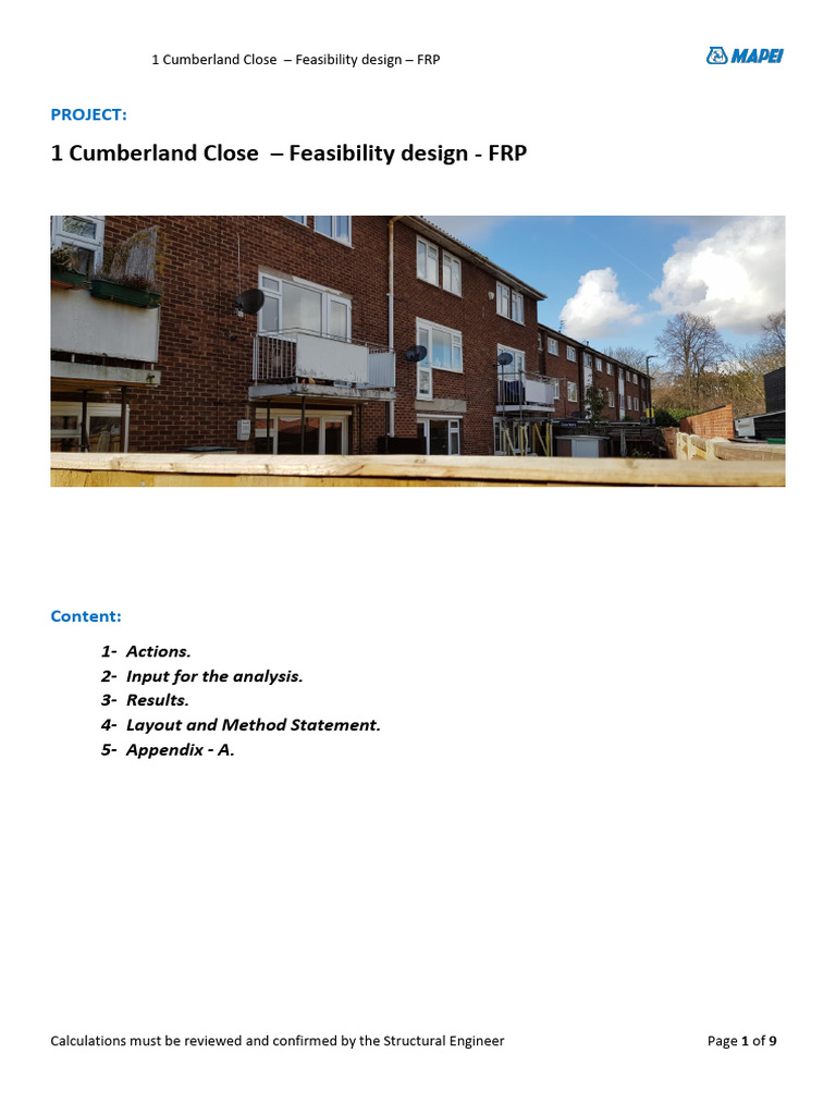 Report - 1cumberland Close - Balcony FRP | Download Free PDF | Fibre ...