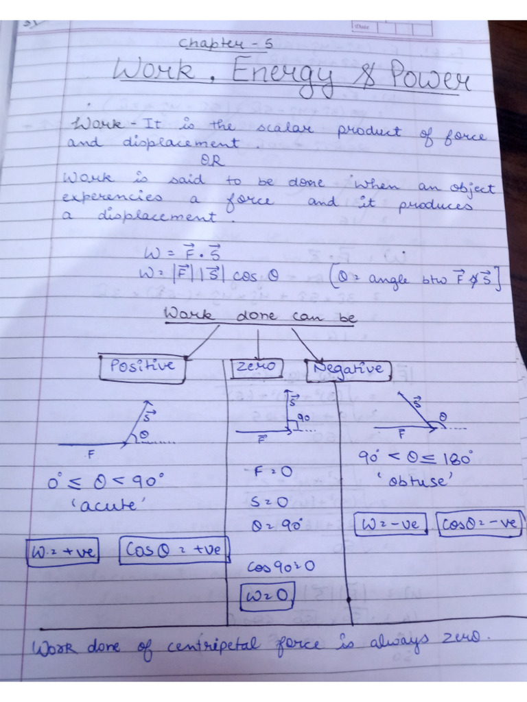 Work Energy and Power PDF | PDF