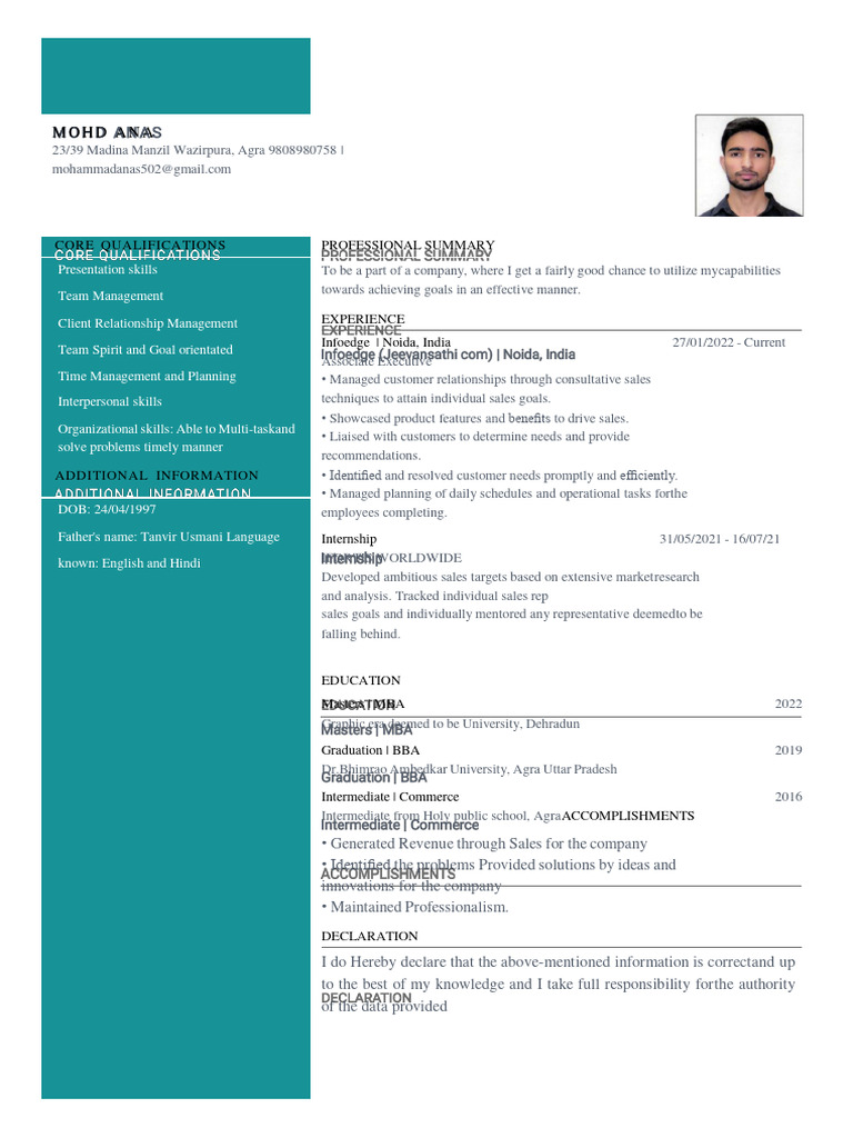 CV 2022120800511182 | PDF | Cognitive Science | Cognition