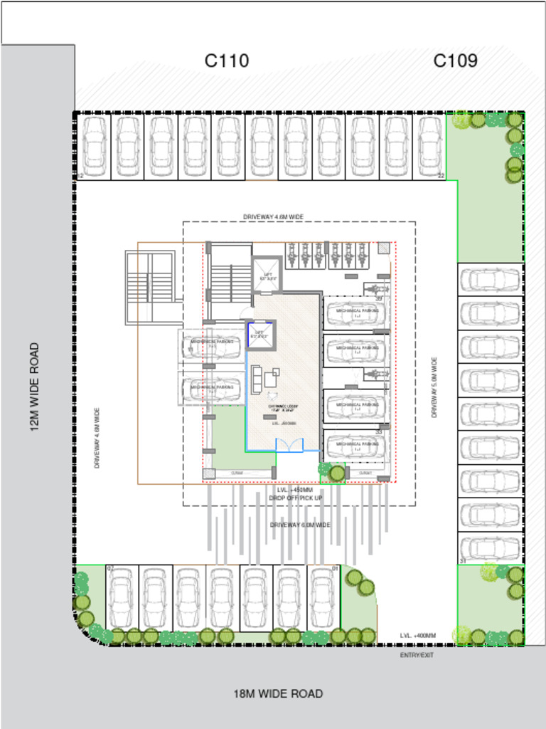Drop Off Area and Parking Plan | PDF | Buildings And Structures ...