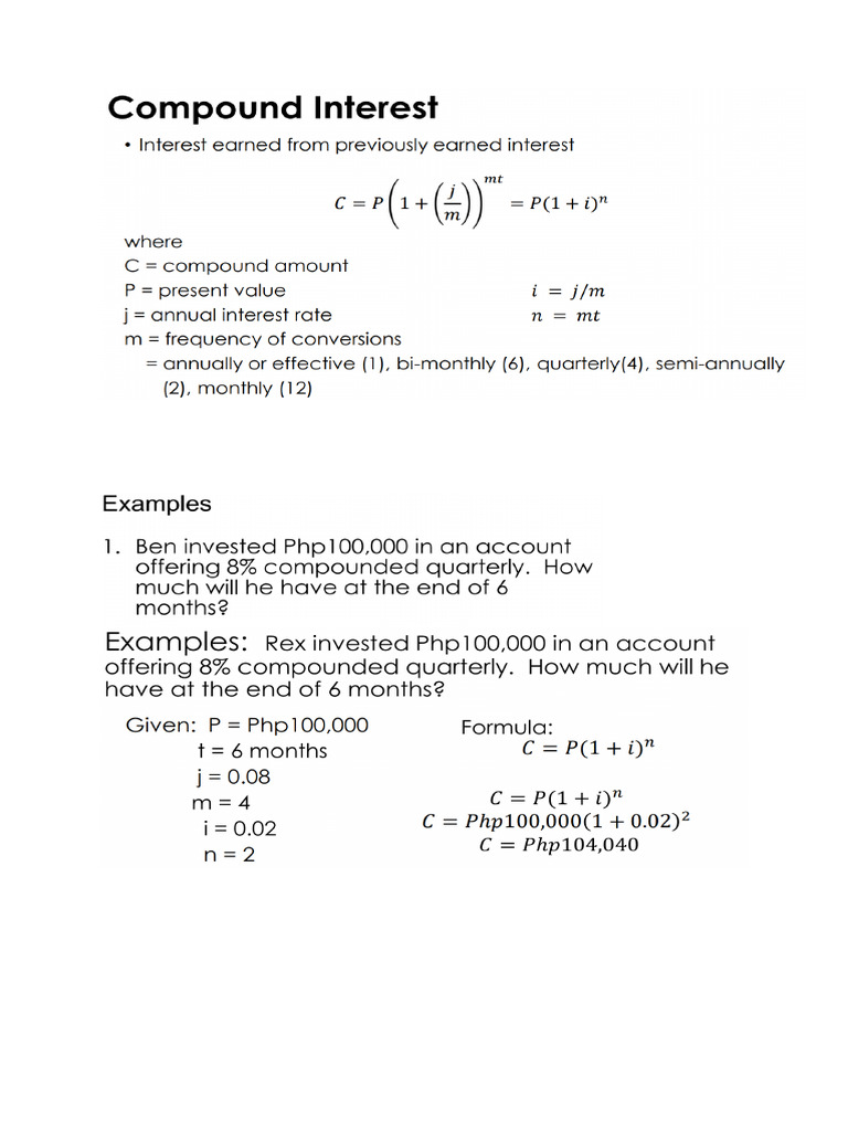 Compound Interest | PDF