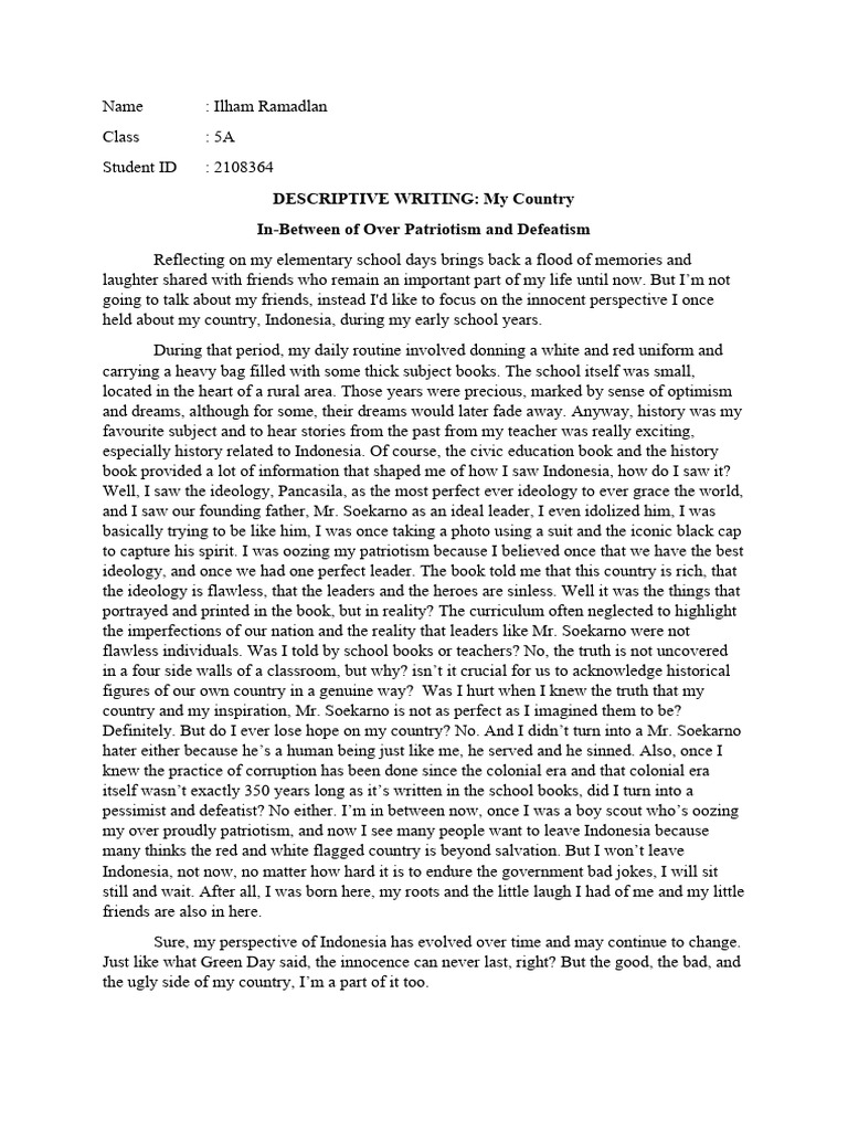 Descriptive Writing | PDF