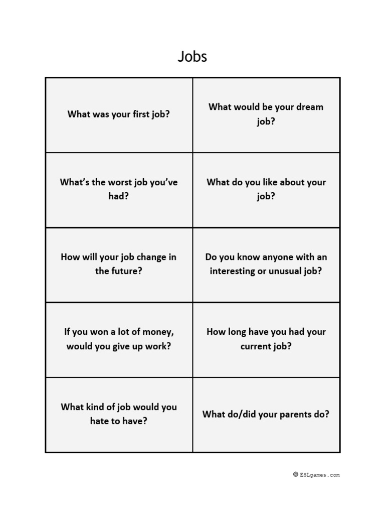 Conversation Questions Jobs | PDF