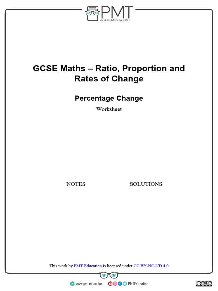 E. Percentage Change | PDF | Percentage | Mathematics