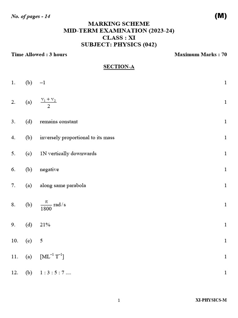 Xi Physics - Doc-2 | PDF | Physics | Mechanics