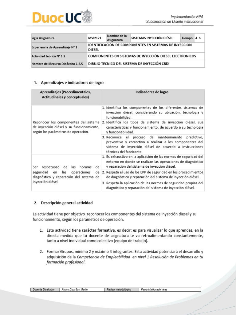 1 2 5 Actividad Dibujo Tecnico Sistema De Inyeccion Crdi PDF