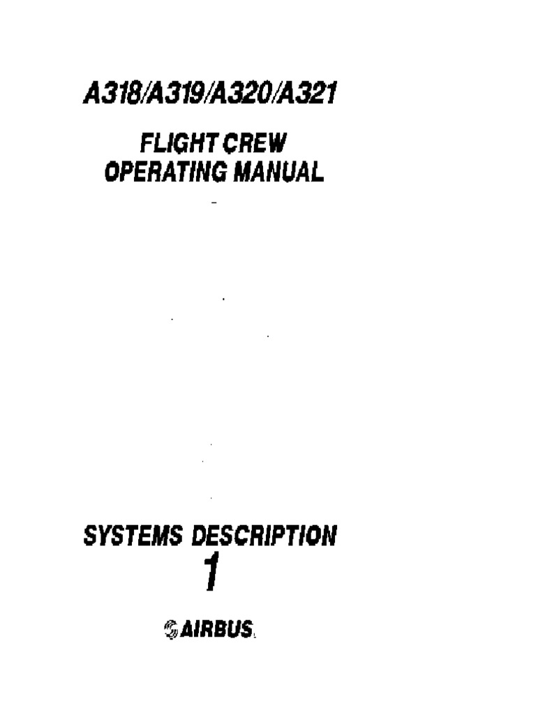Airbus A318, A319, A320, A321 Aircraft Flight Crew Operating Manual | PDF