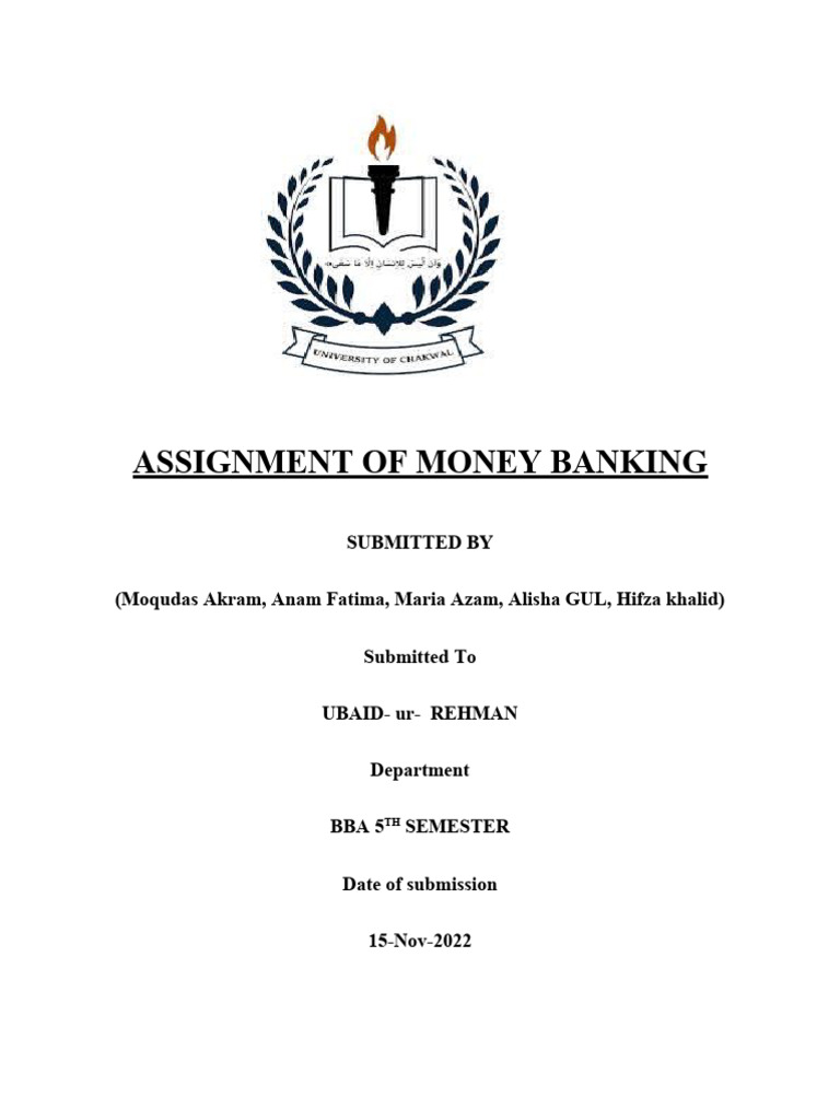 Money Banking Assignment | PDF