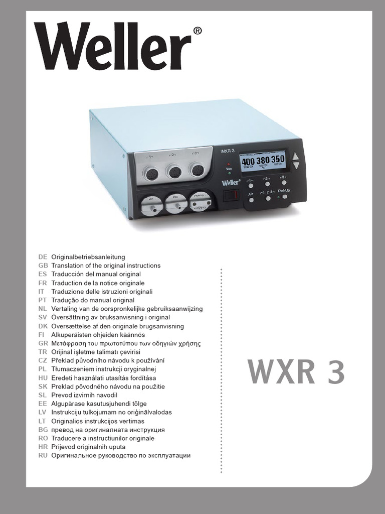 WEL WXR 3 Manual T0055735702 | PDF