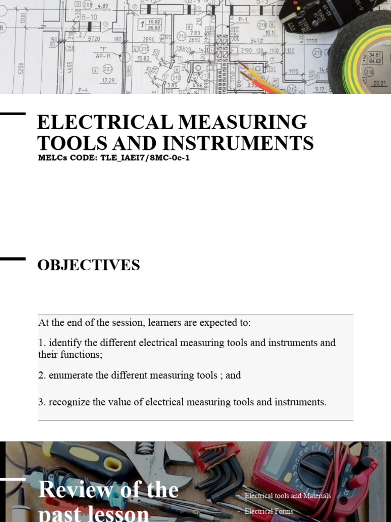 Electrical Measuring Tools and Instruments Powerpoint | PDF ...