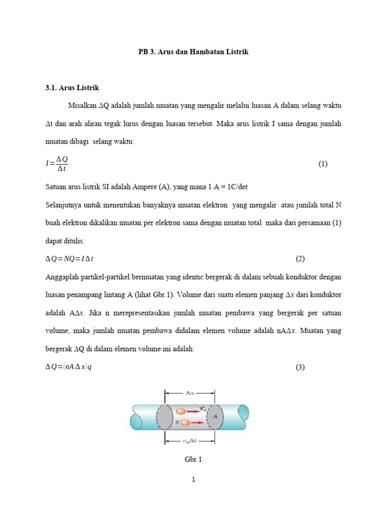 PB 3 Arus Dan Hambatan Listrik | PDF