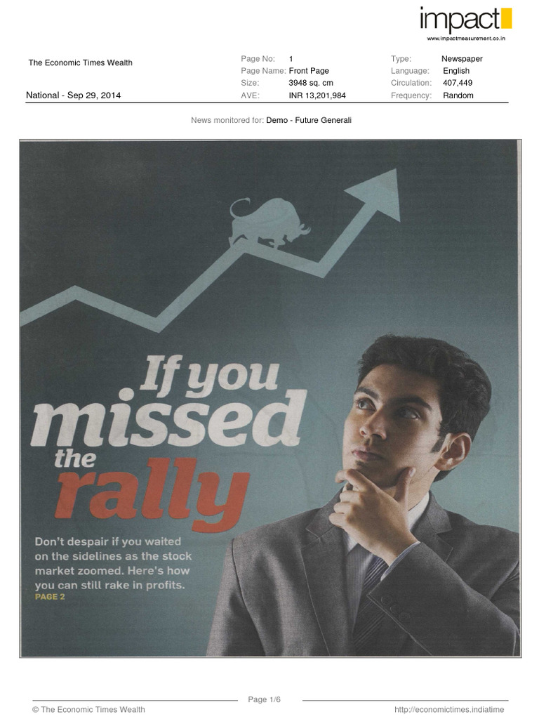 Et Wealth Cover Story | PDF | Newspapers | Newspaper Publishing