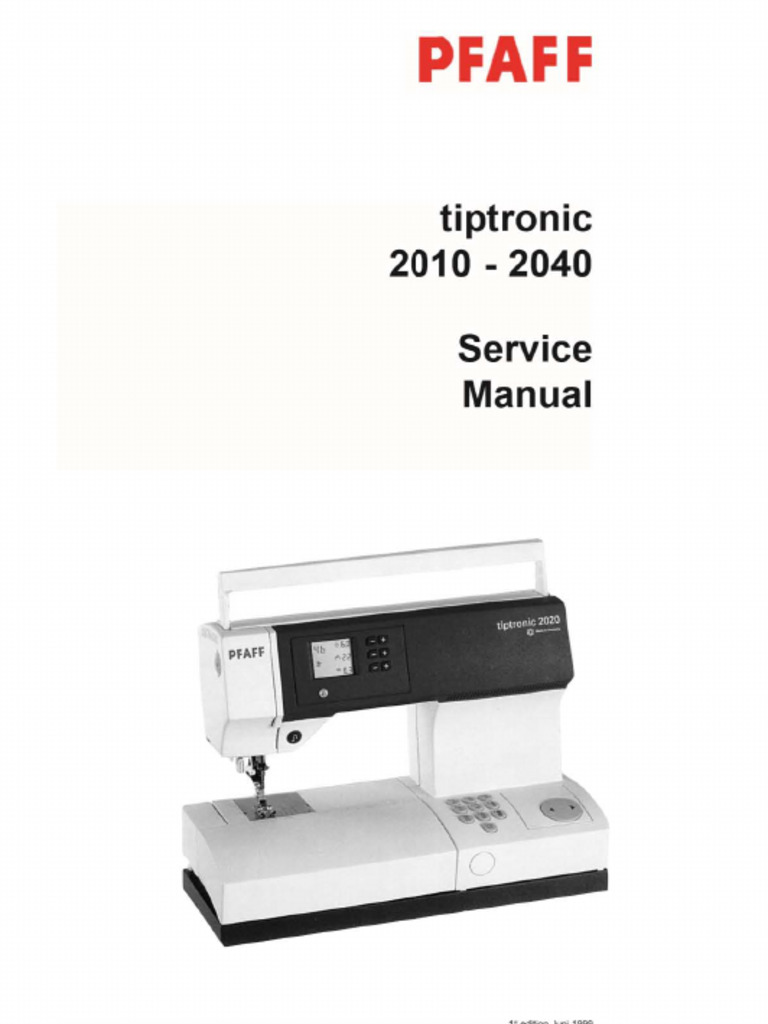 Pfaff Tiptronic 2010-2040 Service Manual | Download Free PDF | Sewing ...